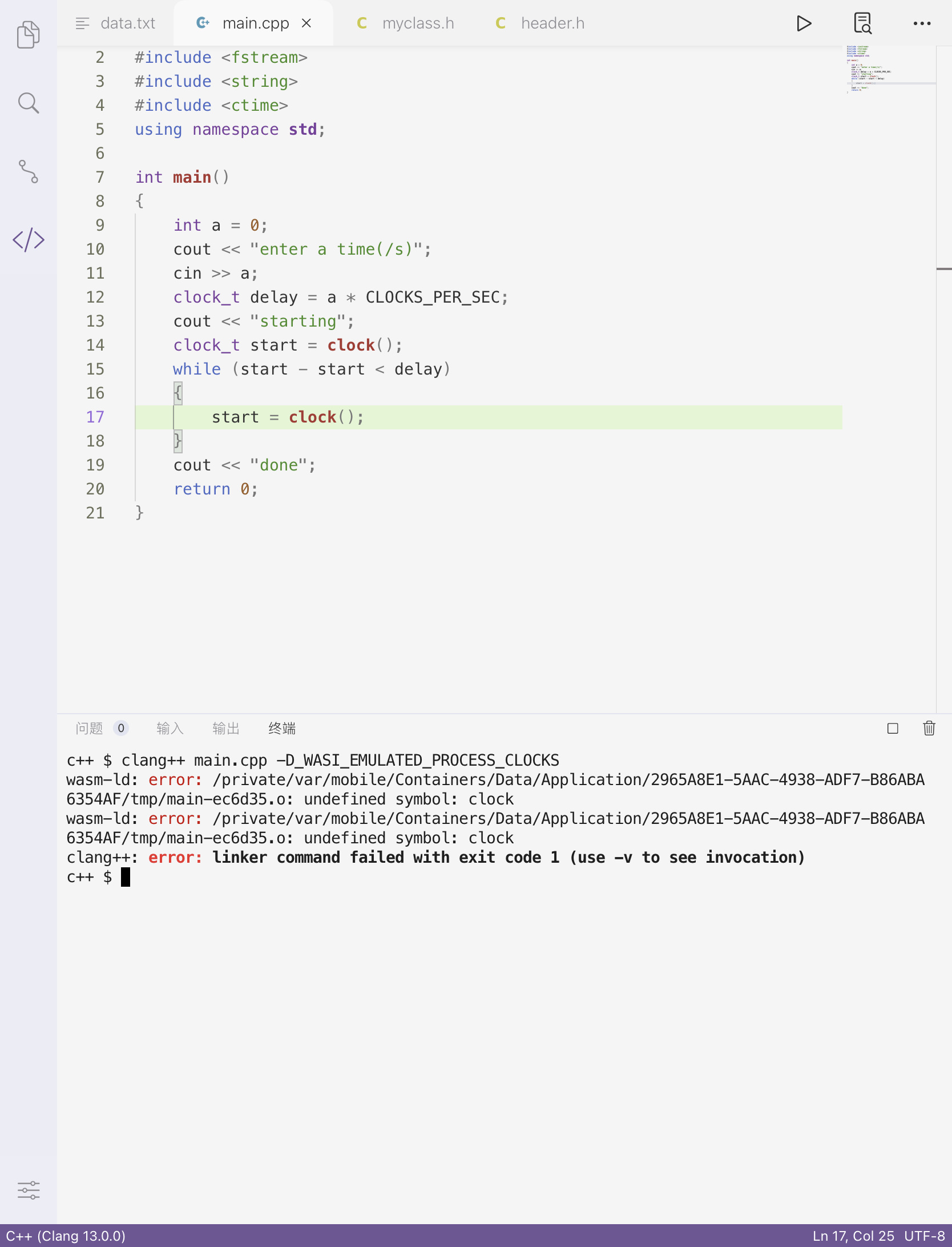 Having trouble using in c++ · Issue #212 · thebaselab/codeapp · GitHub