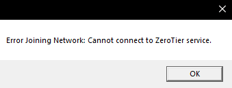 Error Joining Network: Cannot connect to ZeroTier service. · Issue #1393 · zerotier/ZeroTierOne ...