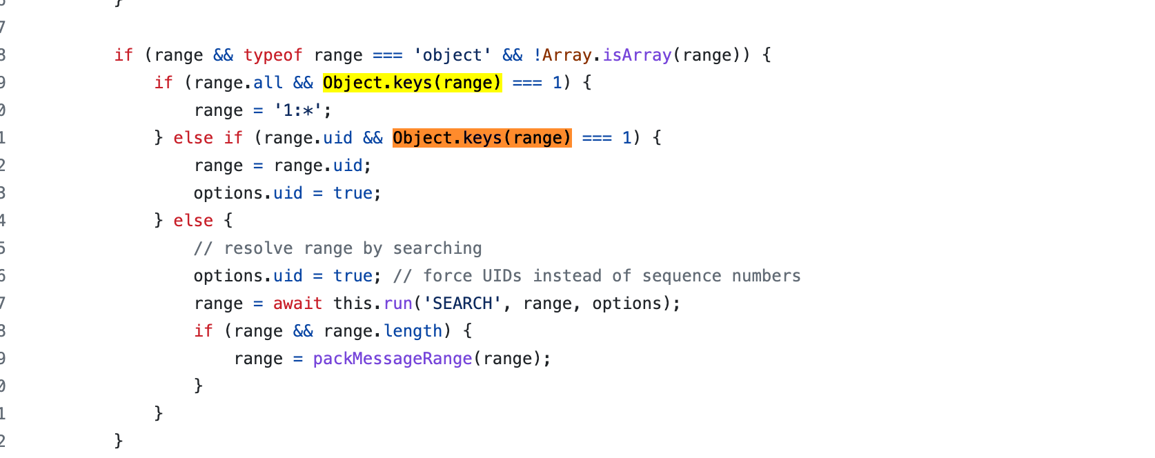 Object.keys is return string[] · Issue #94 · postalsys/imapflow · GitHub