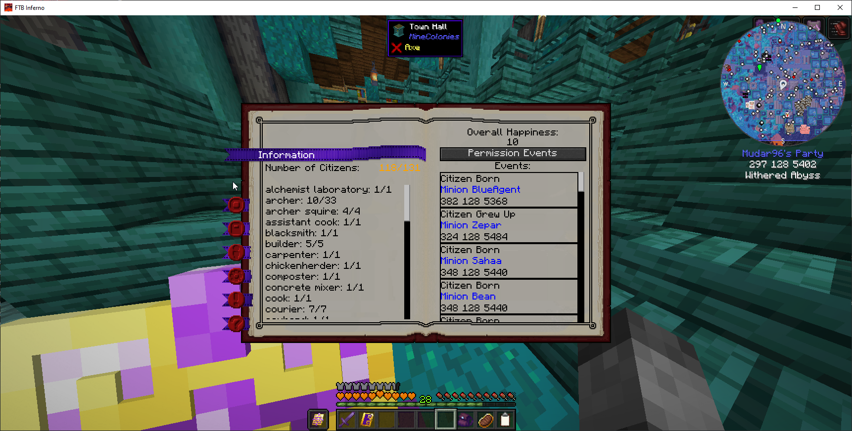 [Bug]: Minecolonies unable to generate new Citizen in Inferno · Issue ...