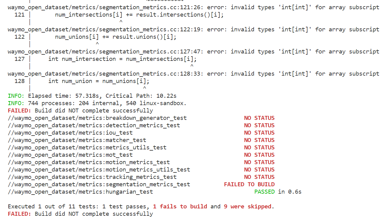 Compiling Errors · Issue 476 · Waymo Researchwaymo Open Dataset · Github