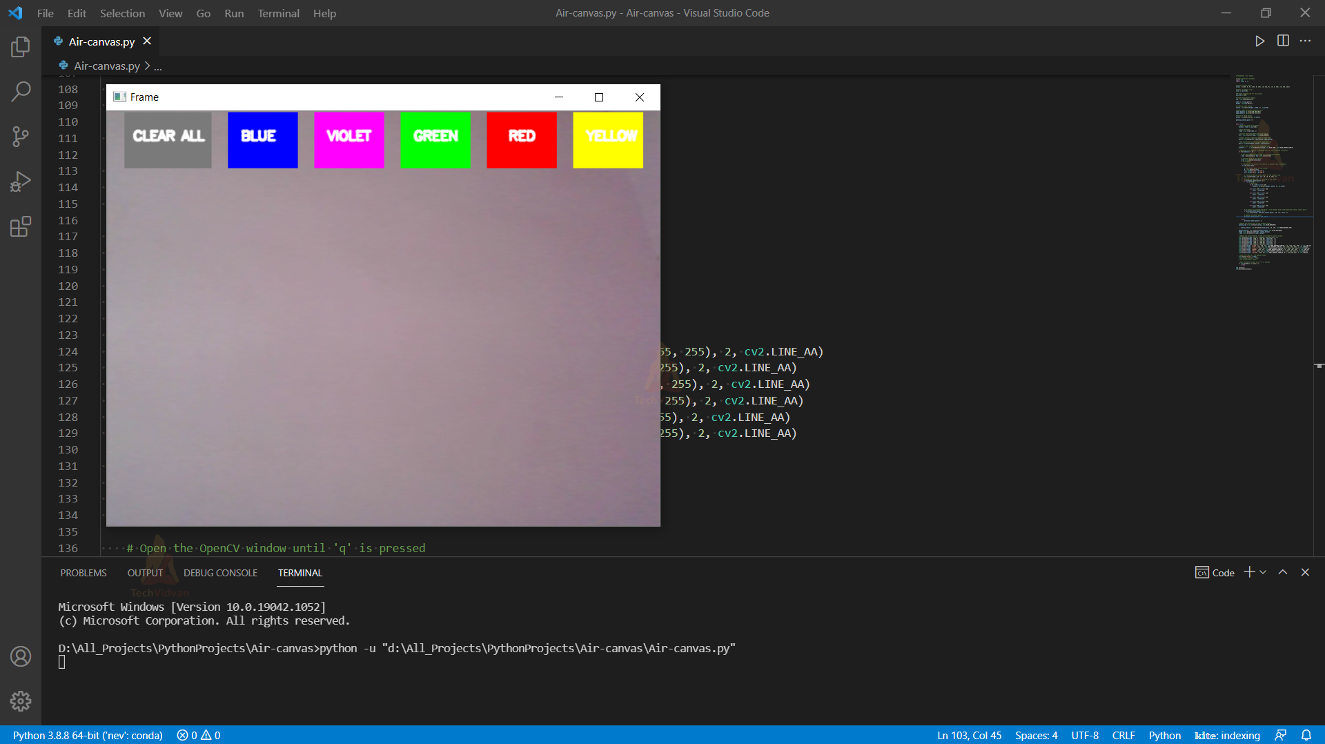 GitHub - knuII/AirCanvas: AirCanvas is a fun project that allows you to create art in the air by ...