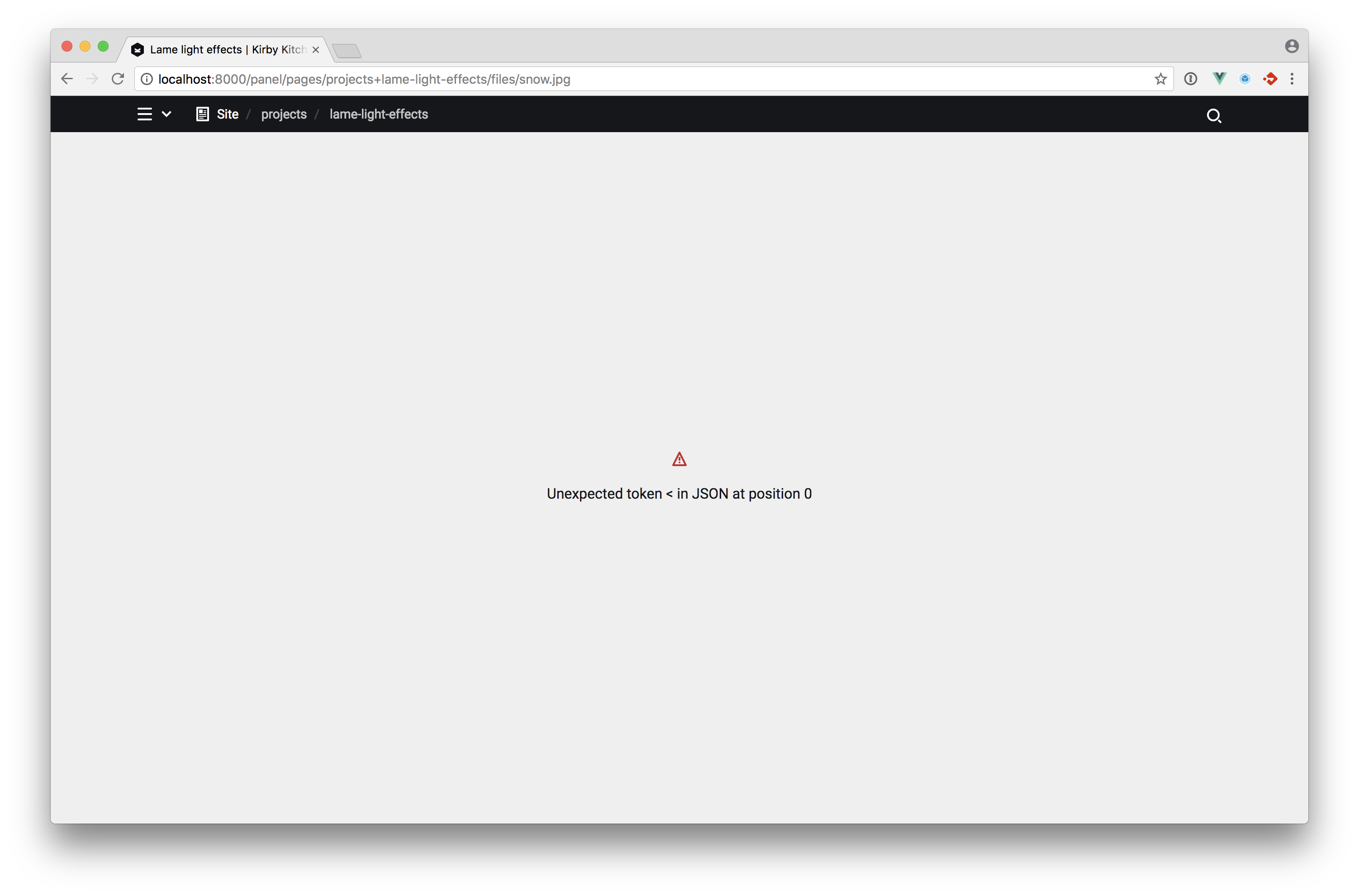 [Panel] Unexpected token