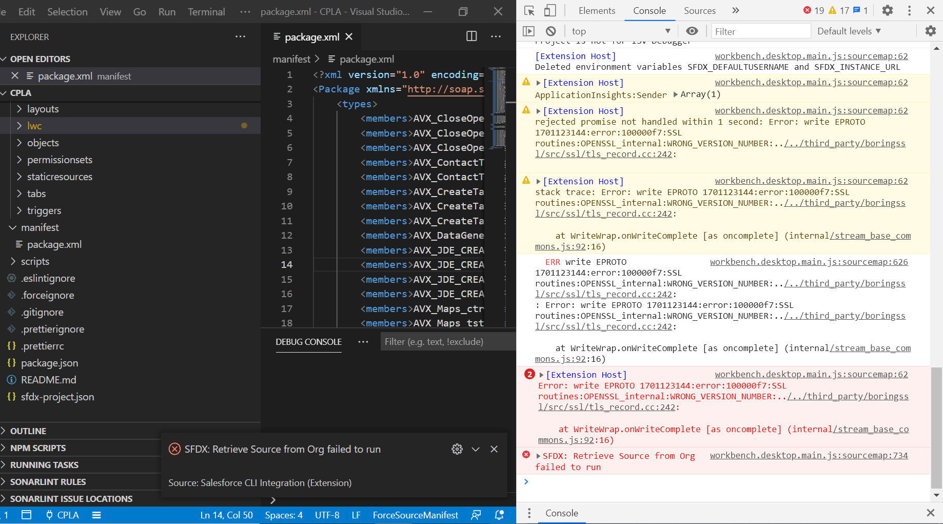 Getting Unknown Exception when Deploying or Retrieving · Issue #3137 · forcedotcom/salesforcedx ...