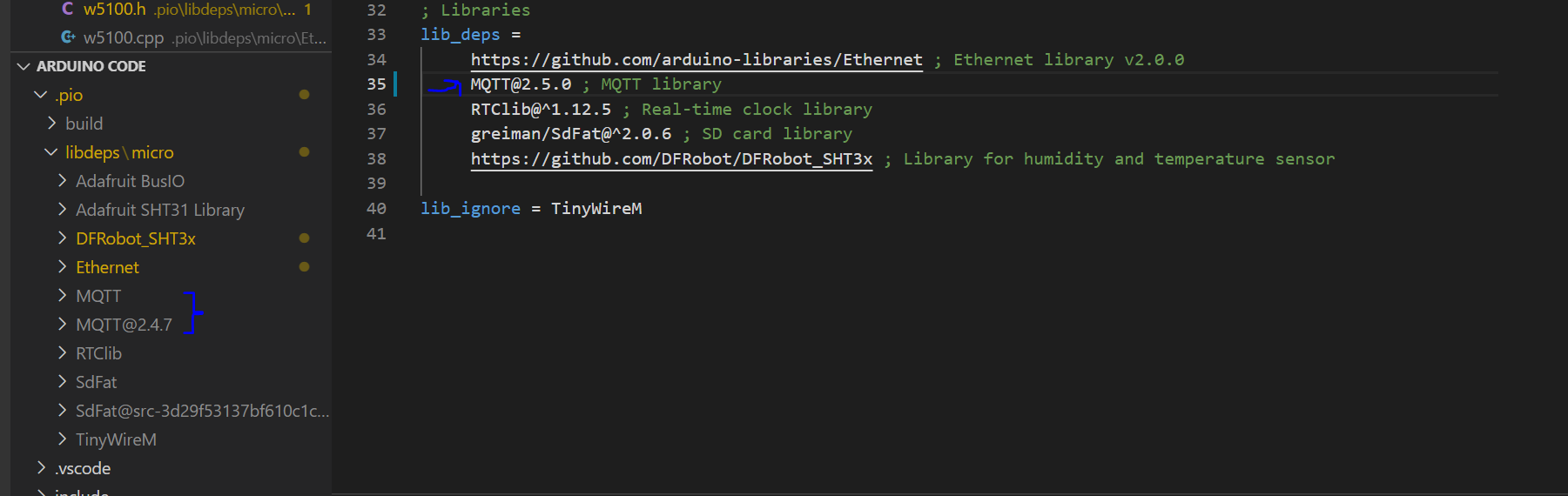 Old `lib_deps` downloaded are not removed when `lib_deps` is changed (for example library ...