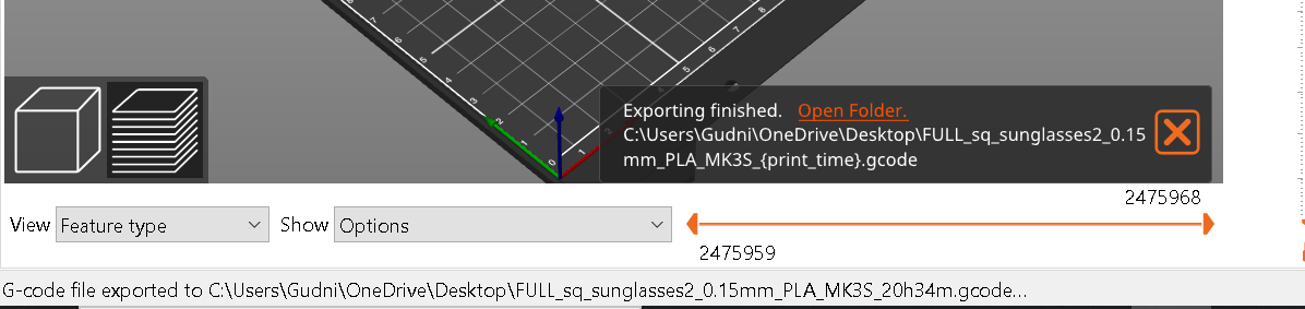 2.4.0 alpha1 allows user to export G-code even though the UI shows ...