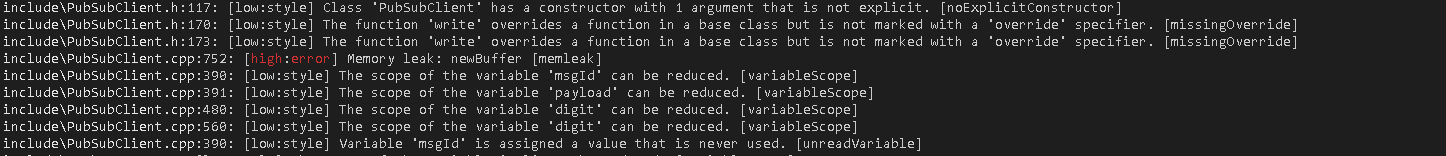 Memory leak in PubSubClient::setBufferSize · Issue #755 · knolleary/pubsubclient · GitHub