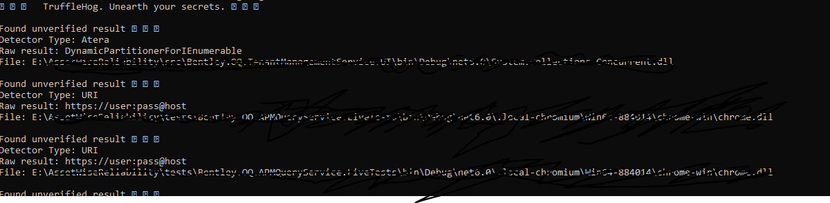 Filesystem not finding key secrets · Issue #486 · trufflesecurity/trufflehog · GitHub