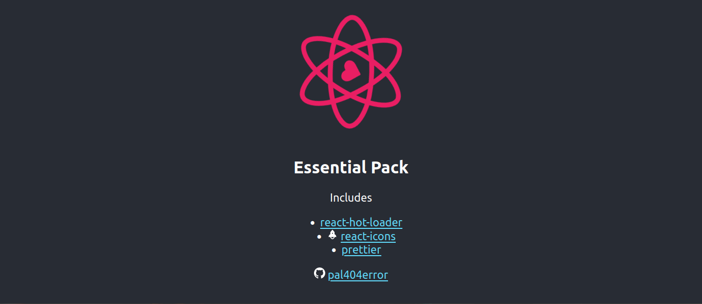 GitHub - pal404error/essential-react: essential Packages for react projects to start with