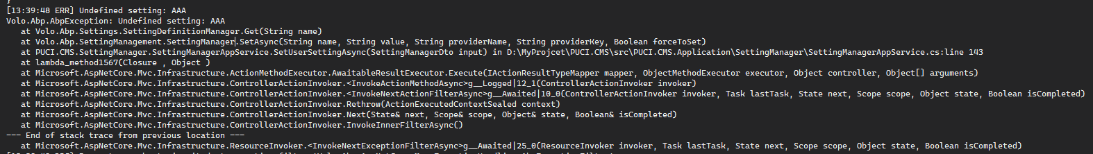 Isettingmanager Cannot Save Setting To Db · Issue 8990 · Abpframework 2893
