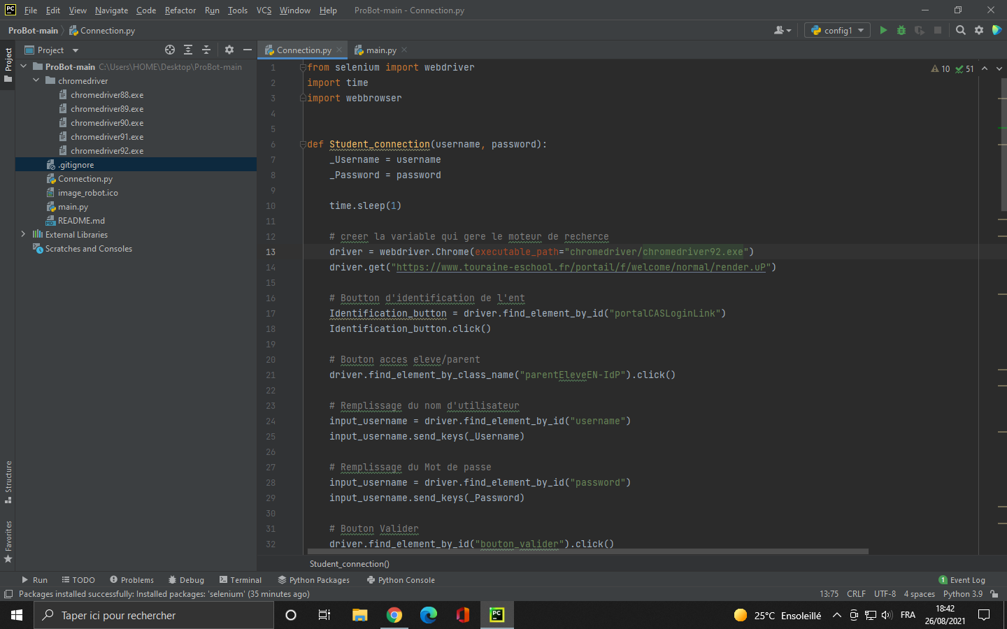 GitHub - BaptisteGnr/ProBot: C'est un bot entièrement fait en python qui se connecte a Pronote ...