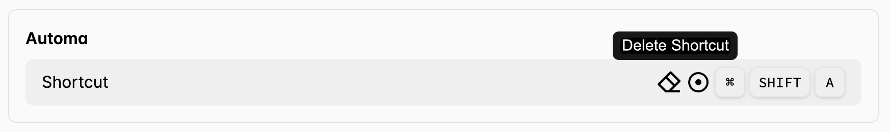 Allow Removing Shortcuts · Issue 739 · Automaappautoma · Github 