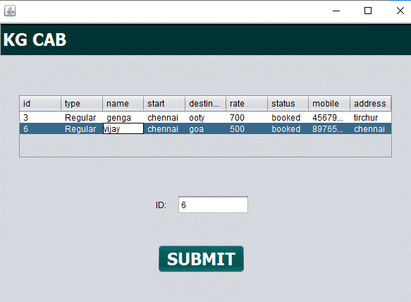 GitHub - Genga28/Cab-booking-system