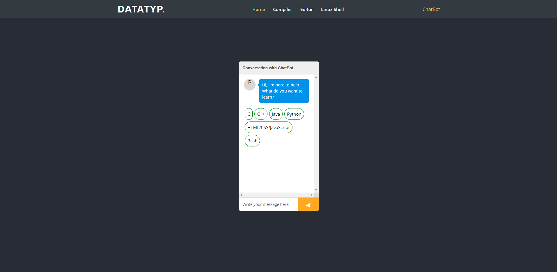 GitHub - DDnova/datatyp: datatyp is an online compiler/editor where you can run HTML/CSS/JS,C ...