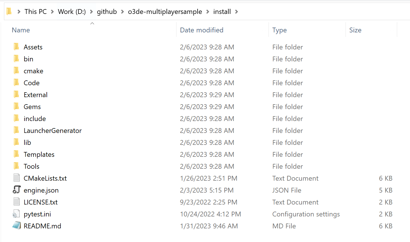 Install target copies unexpected sets of files into install directory and a nested o3de ...