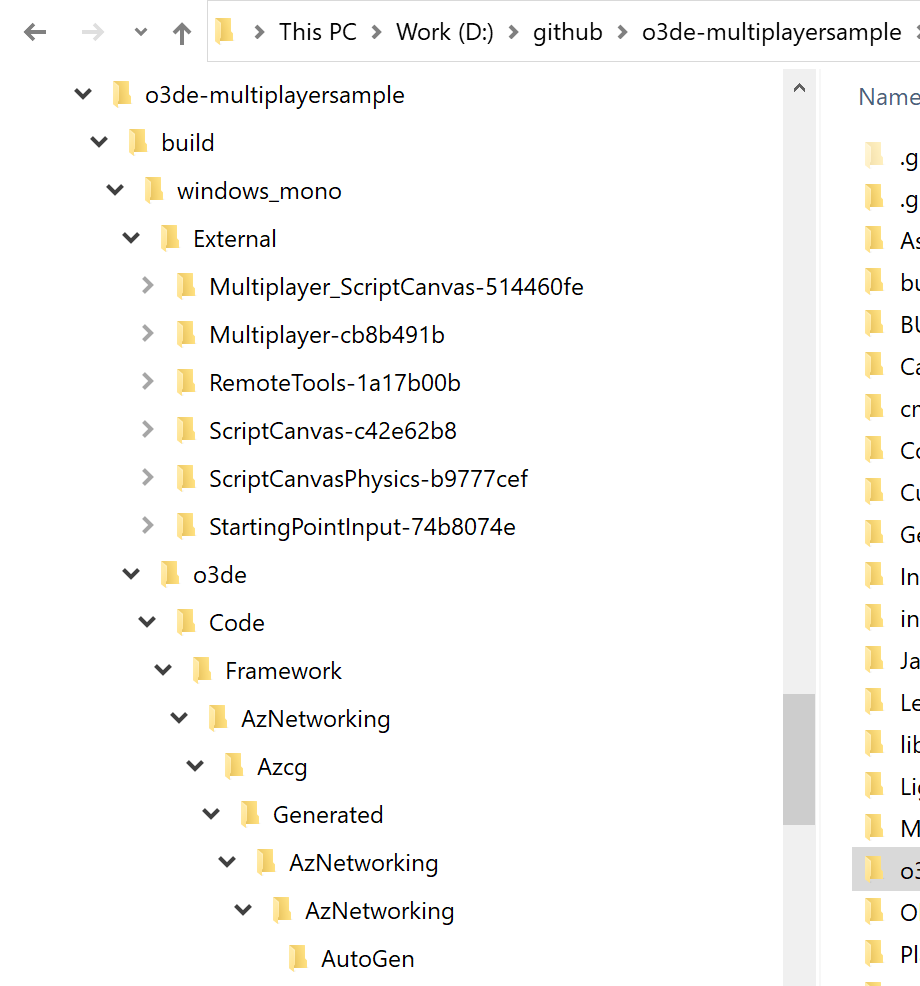 Install target copies unexpected sets of files into install directory and a nested o3de ...