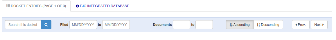 Feature request: When looking at docket pages it would be nice to have a next/prev button at the ...