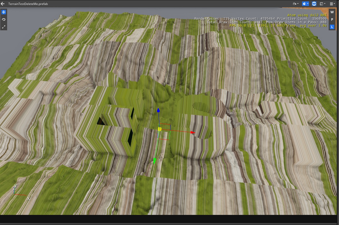 Terrain: Macro texture sometimes flickers when entering/exiting Game Mode or panning across ...