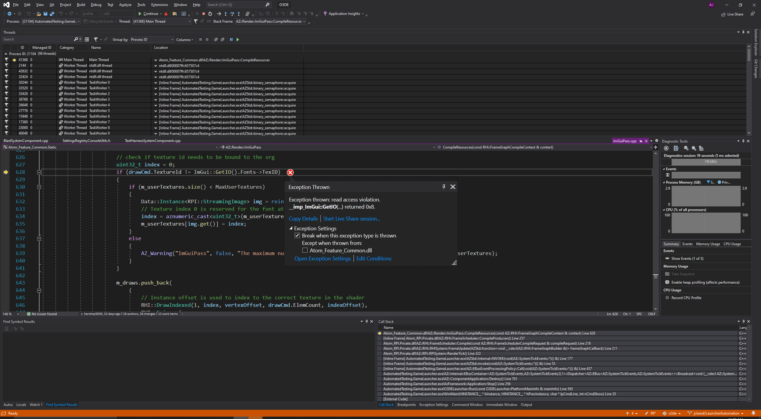 Game Launcher Launcher Hits An Unhandled Exception On Quit In Imguipasscompileresources 