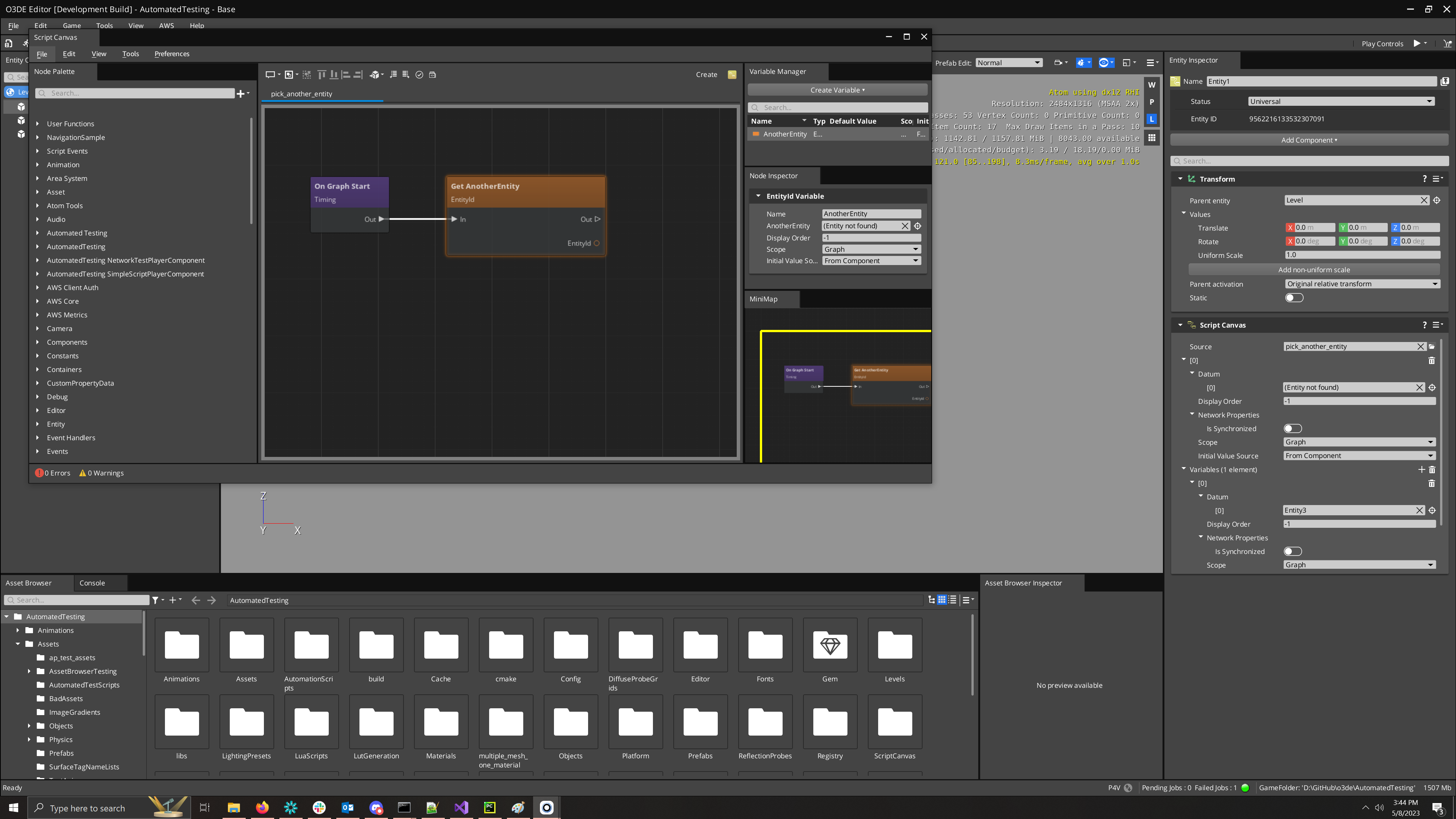 DPE Inspector: Variables set via component on Script Canvas component are duplicated and have no ...