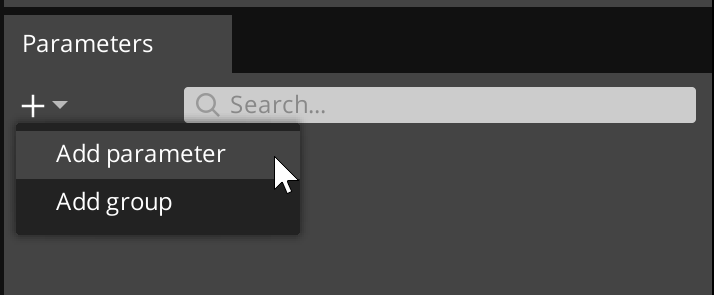 When creating a new parameter from the Anim Graph layout, create a popup window instead of using ...
