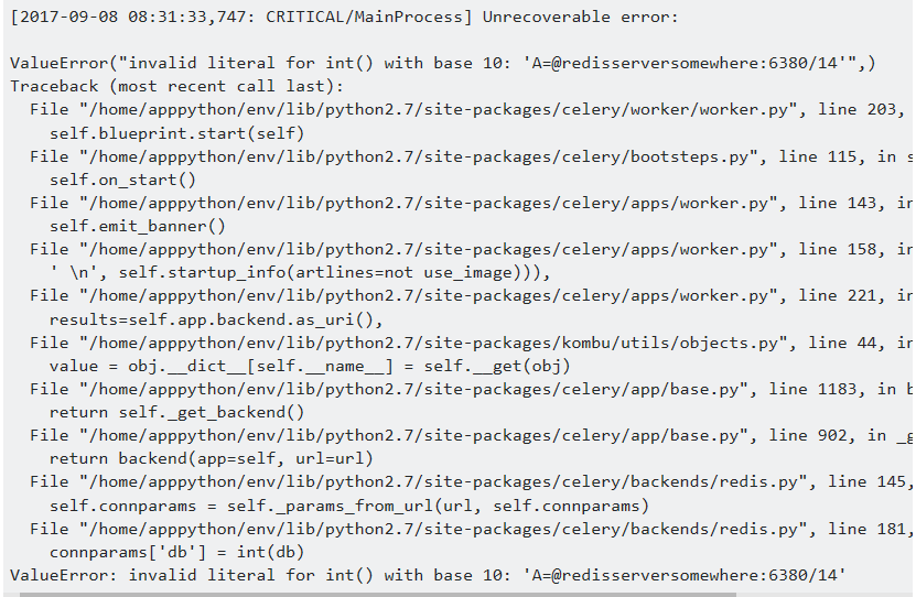 Base 10 On Redis Password · Issue 4265 · Celery Celery · Github