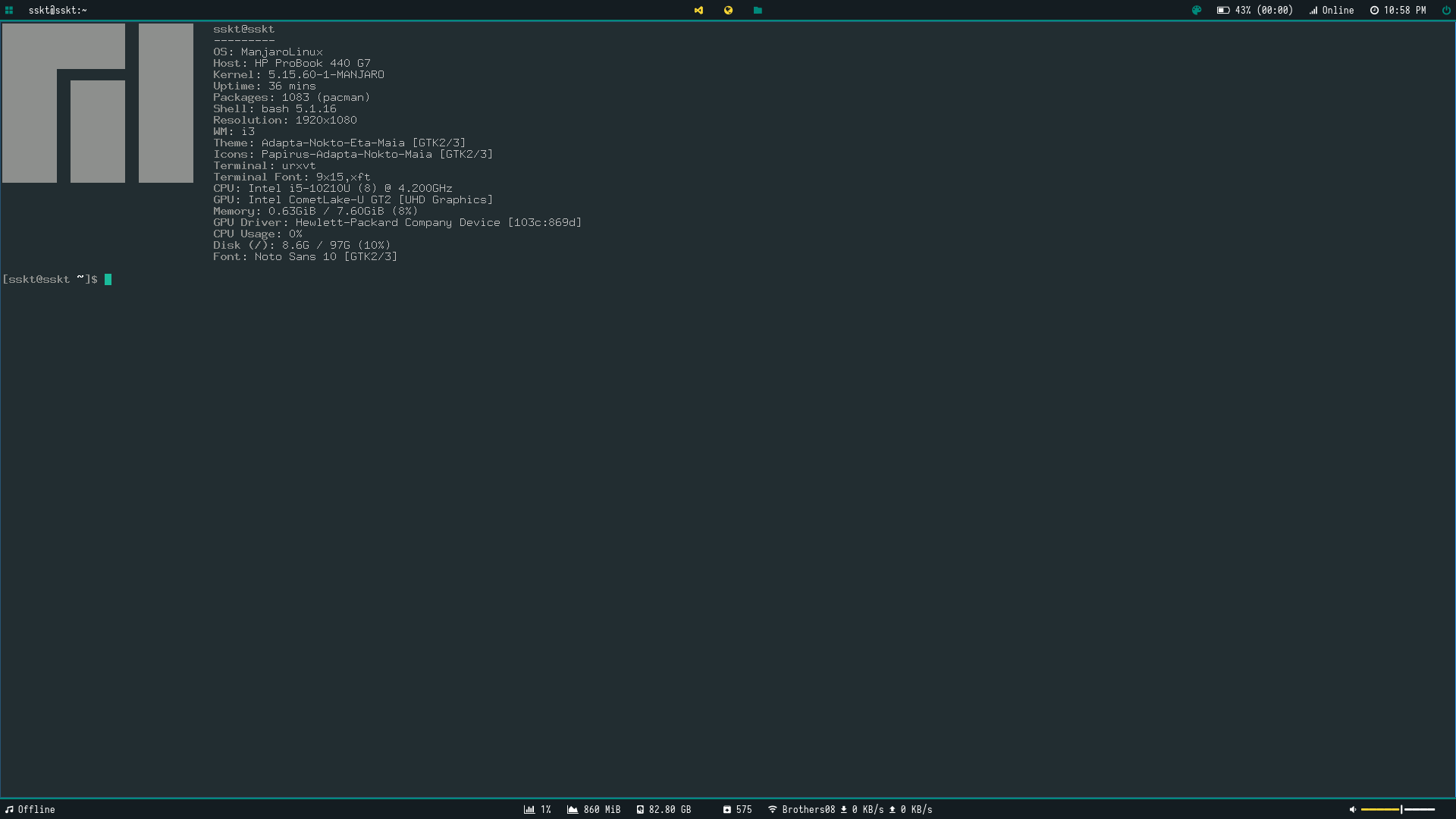 Github Sskt7 I3wm Polybar Here I Have Tried To Create A I3wm Theme