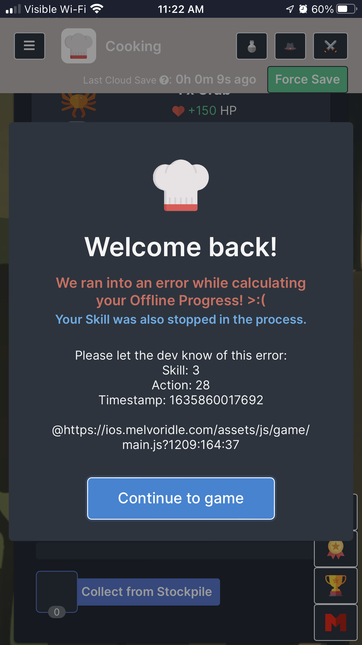 [Bug]: Ran into an error calculating offline progress in Cooking · Issue #1549 · MelvorIdle ...