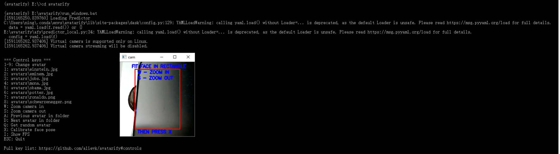 One Windows · Issue #195 · alievk/avatarify-python · GitHub