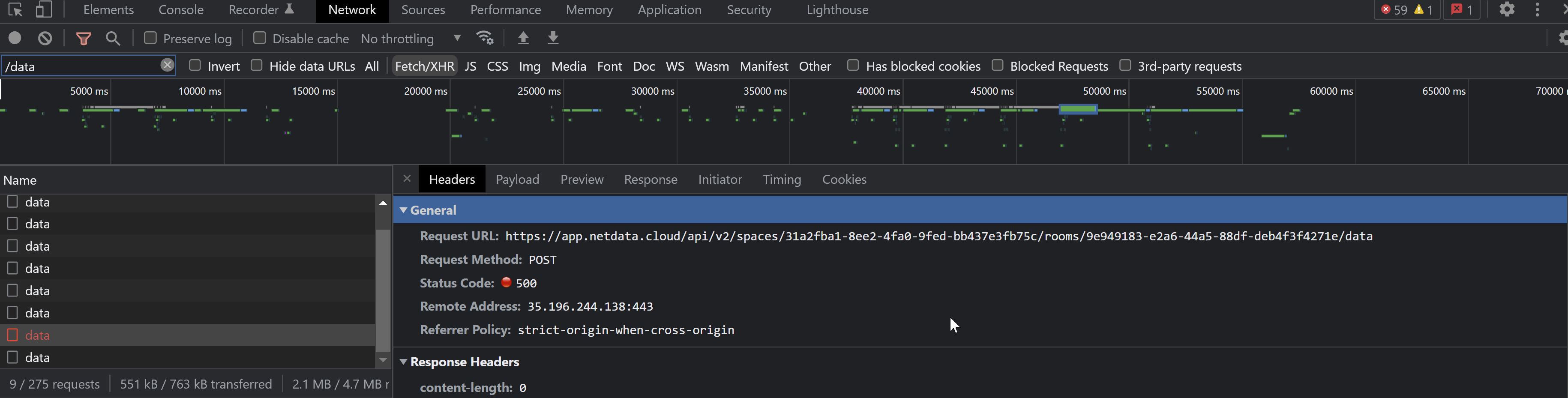 [Bug]: Charts with agents with different view update at freq. cause "No data" error on Cloud BE ...