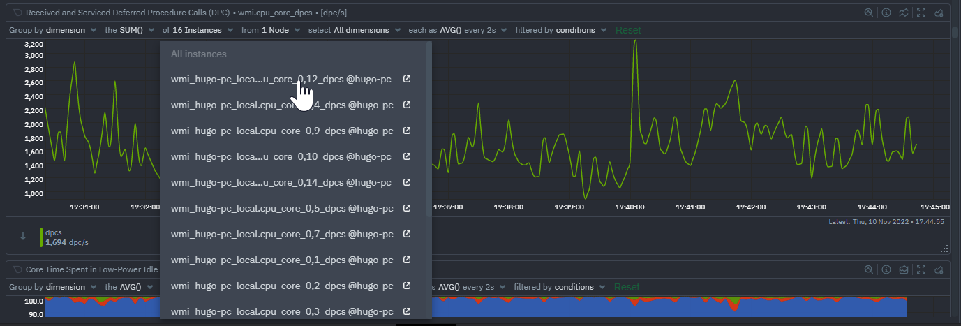[Bug]: Filtering on dimension on wmi.dpu_dpcs fails · Issue #633 · netdata/netdata-cloud · GitHub