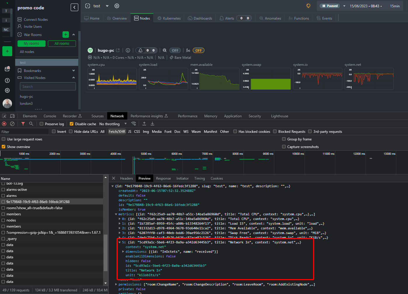 Bug When Managing The Metrics Displayed On The Nodes Tab The List Of Metrics Displayed On 5037