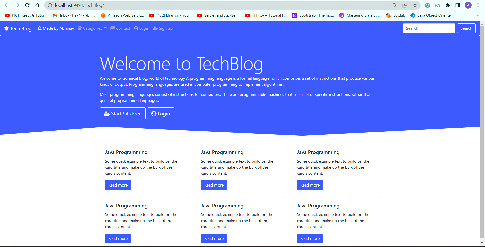 GitHub - abhinavgoyal12/TechBlog-master