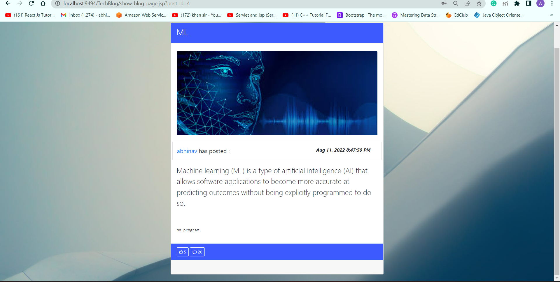 GitHub - abhinavgoyal12/TechBlog-master