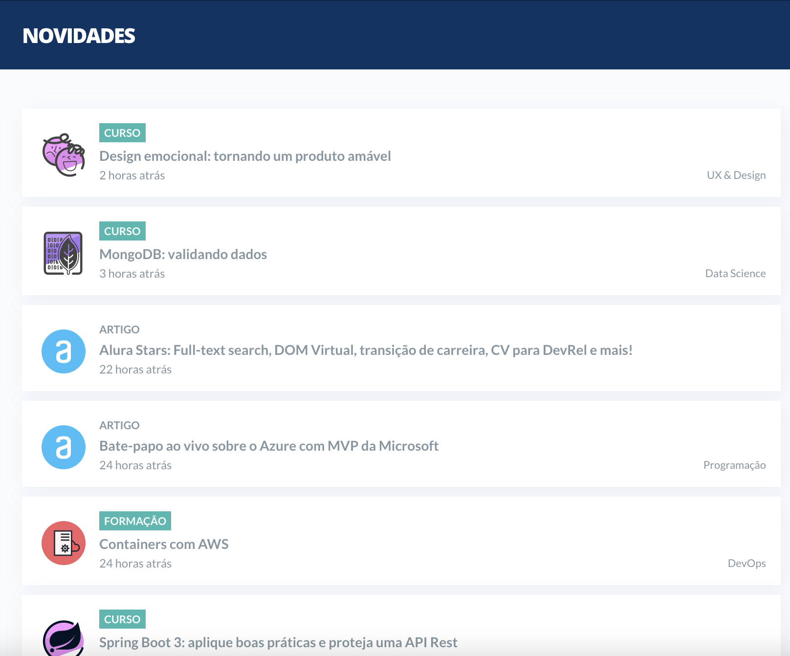 Filtro de categoria no item conferir todas as novidades · Issue #755 · caelum/alura ...