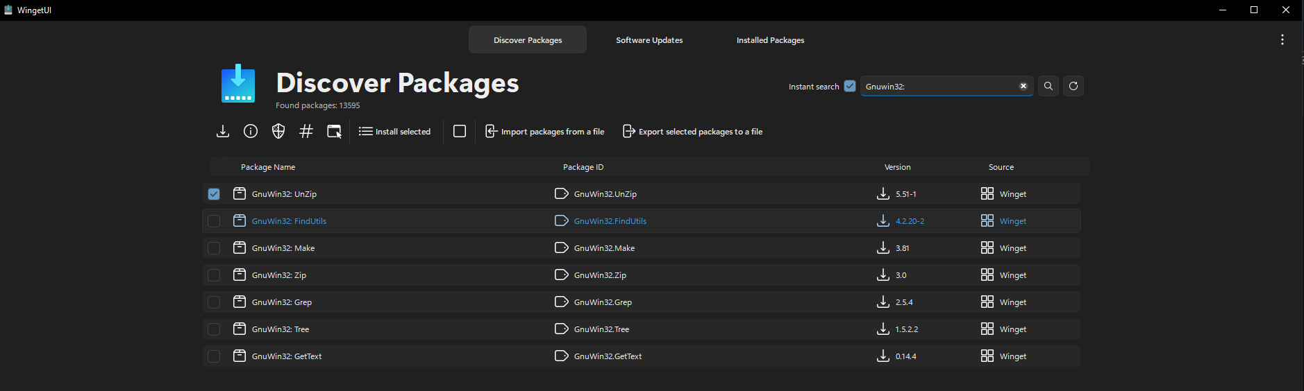 Bugissue Selecting A Package Should Highlight Its Row But It Doesnt · Issue 817