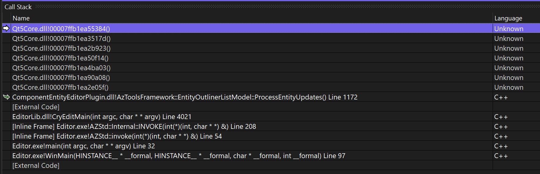 Crash on Esc out of Prefab Edit Mode · Issue #11741 · o3de/o3de · GitHub