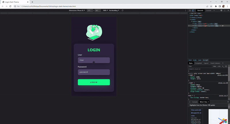 GitHub - Felipemorai/login-dark-theme: Dark design with animations is ...