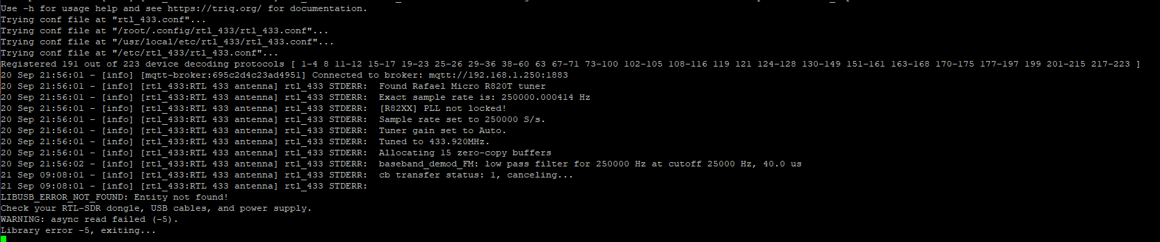 rtl_433 stopped node · Issue #22 · dayne/node-red-contrib-rtl_433 · GitHub