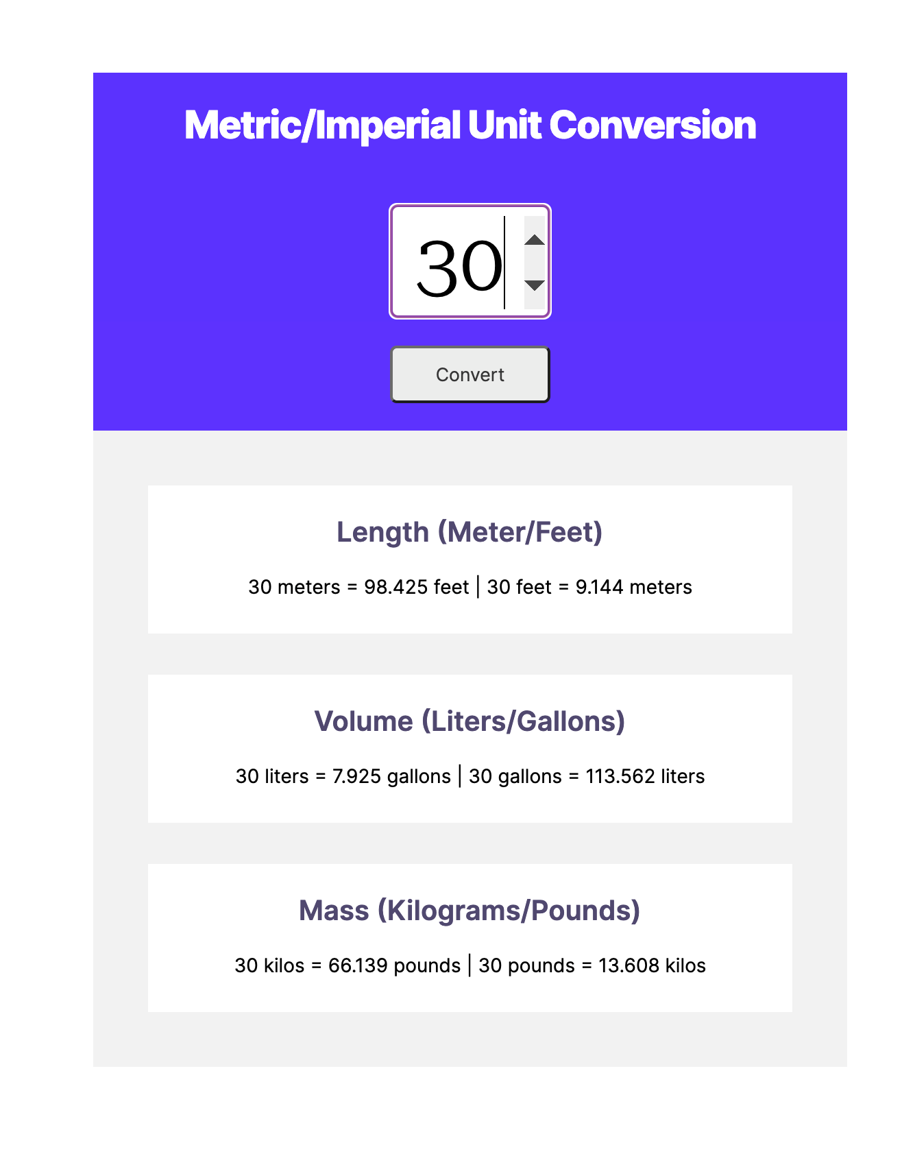 GitHub - frontendella/Unit-Converter: Unit Converter will convert meters to feet, liters to ...