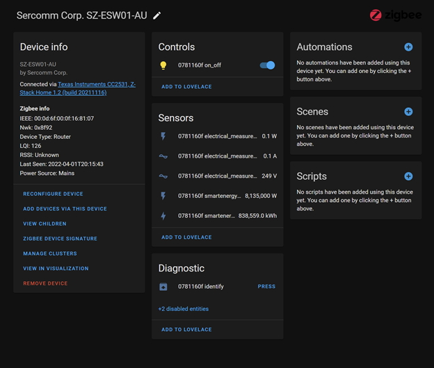 Sz Esw01 Au Power Socketnot Exposing Energy [new Device Support] · Issue 12632 · Koenkk