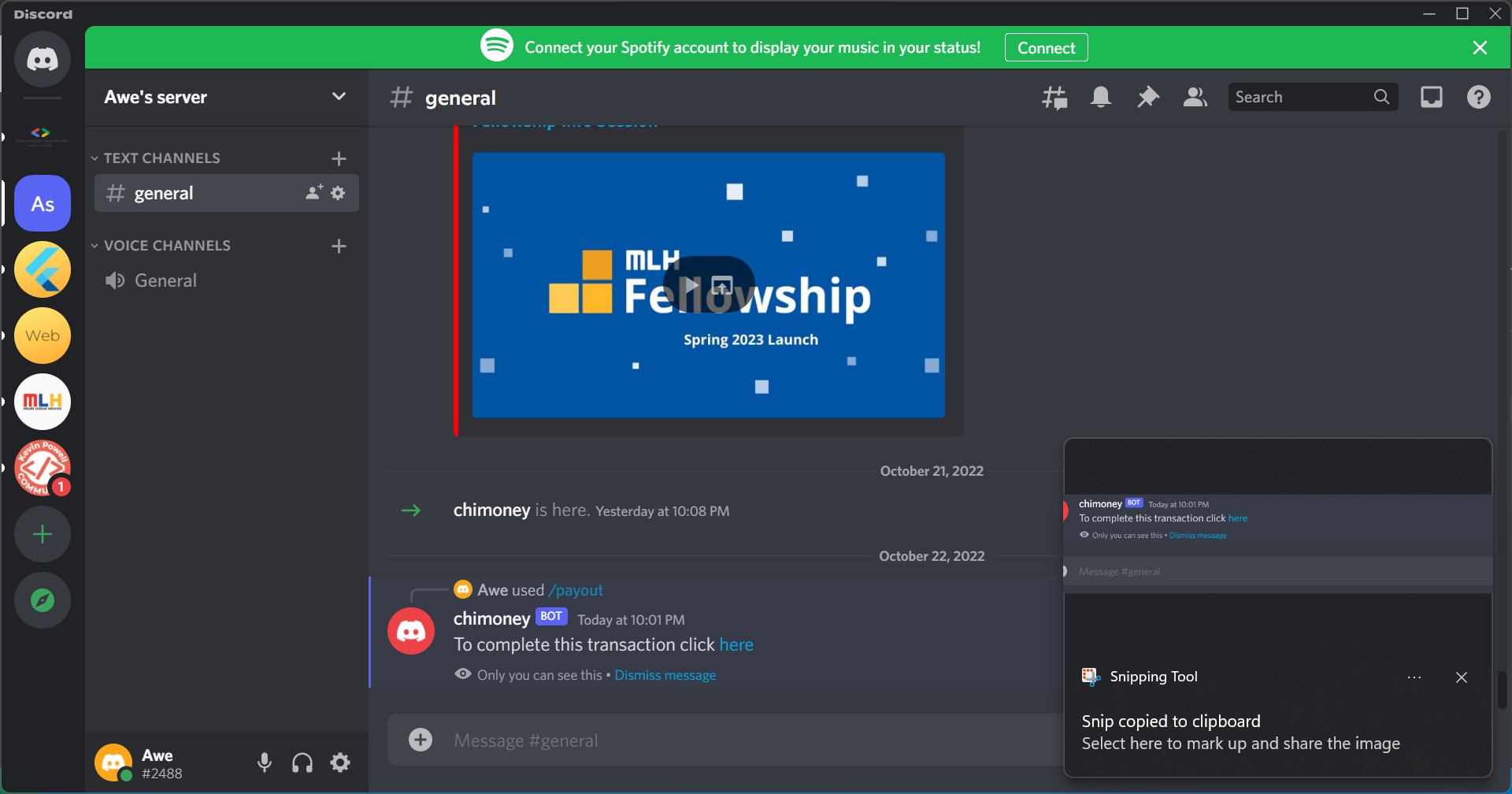 [hacktoberfest] feat: Implement chimoney discord bot by Ayo-Awe · Pull Request #67 · Chimoney ...