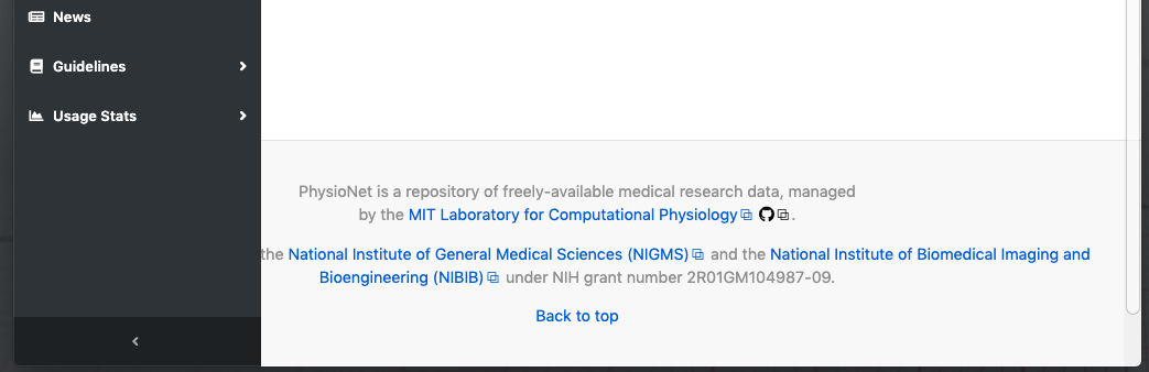 Footer is eaten in the console page · Issue #380 · MIT-LCP/physionet-build · GitHub