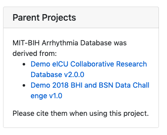 Review wording of the "Parent projects" card for derived projects · Issue #420 · MIT-LCP ...