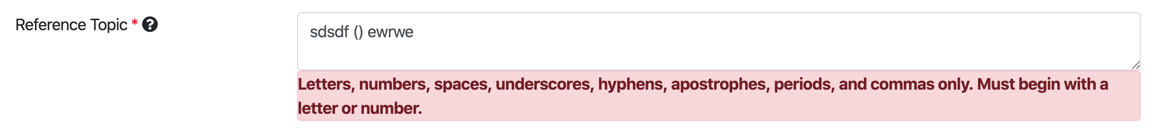Validation on "Reference topic" field of credentialing form is too strict · Issue #714 · MIT-LCP ...