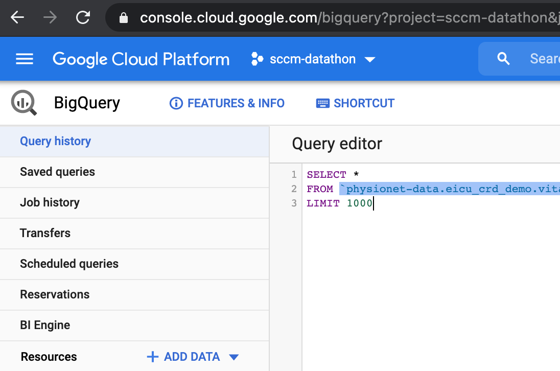 Bigquery Access I Can Only See Eicu Crd Demo And Mimiciii Demo · Issue 723 · Mit Lcp Mimic