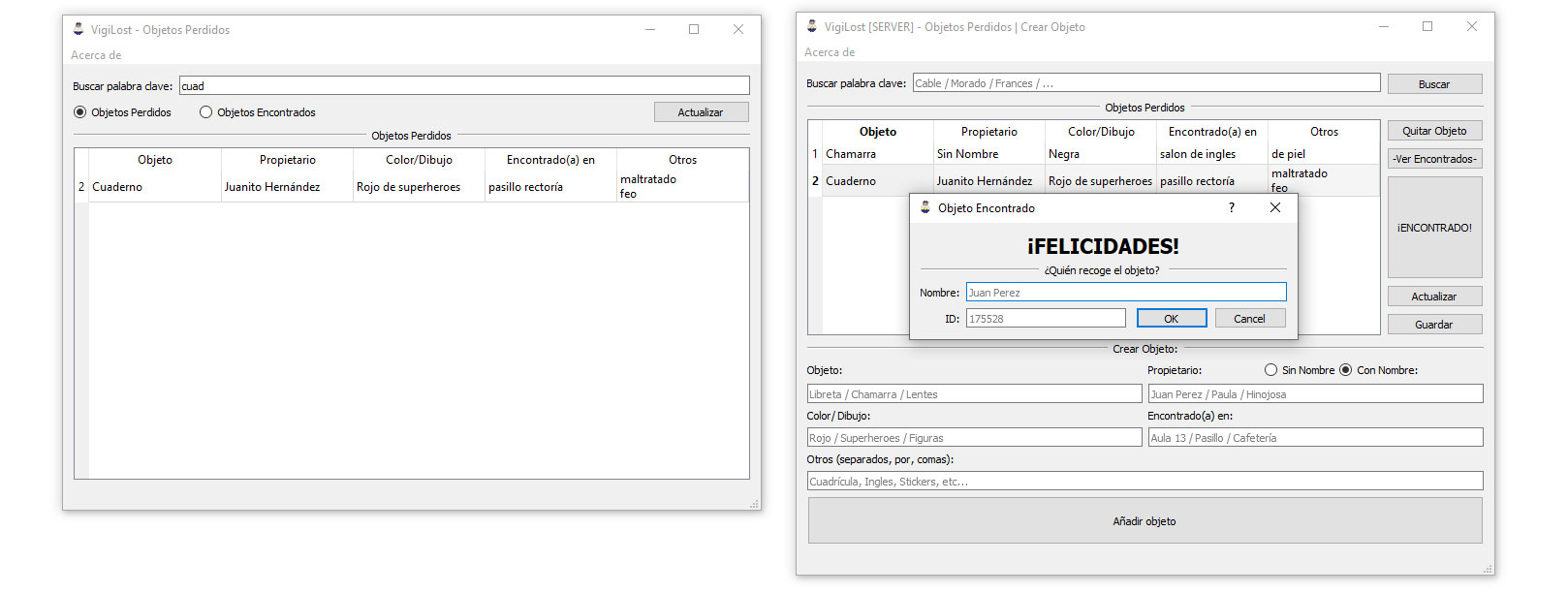 GitHub - roy-mdr/vigilost: School project for finding lost objects