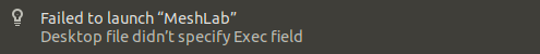 snap: Desktop file didn't specify Exec field · Issue #367 · cnr-isti-vclab/meshlab · GitHub