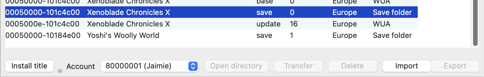 Title Manager - selecting save line doesn't enable Export · Issue #649 · cemu-project/Cemu · GitHub