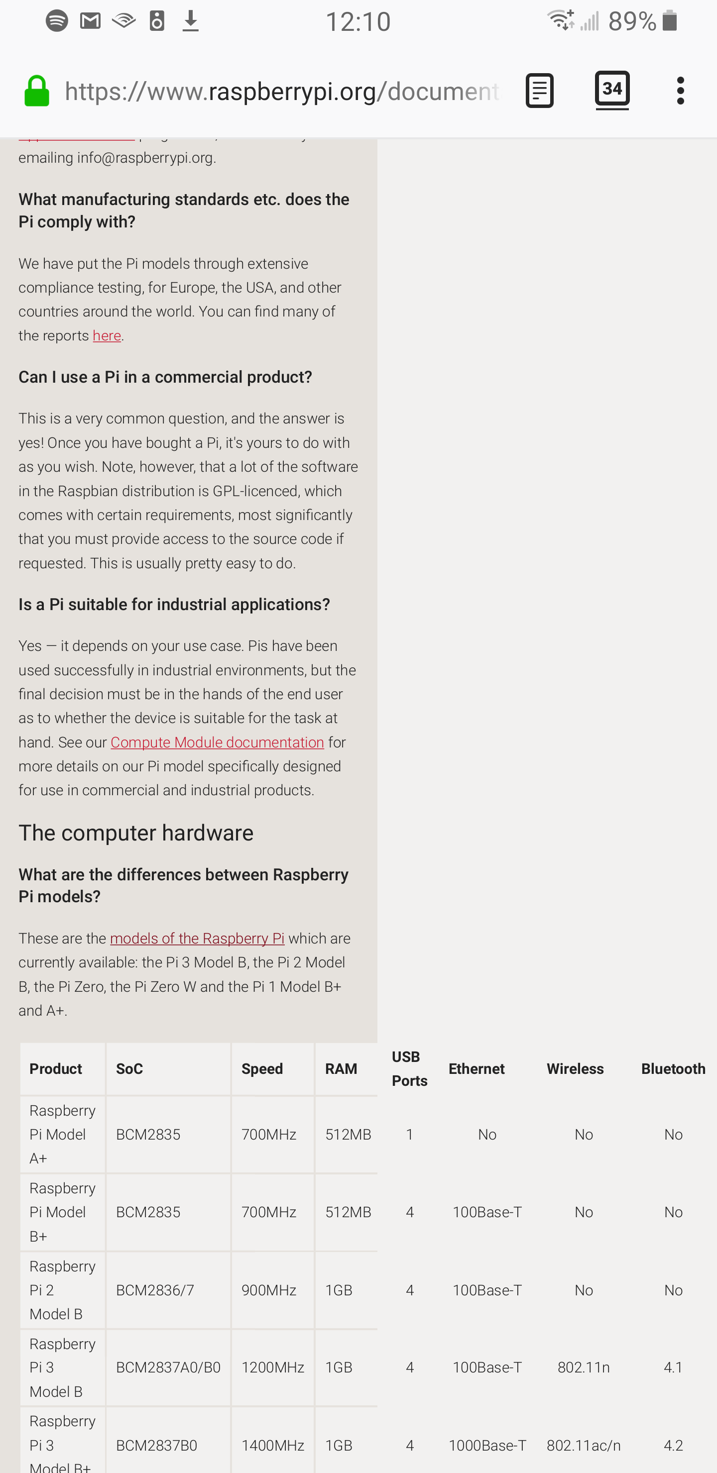 FAQ Tables on mobile horizontal scrolling · Issue #1140 · raspberrypi/documentation · GitHub